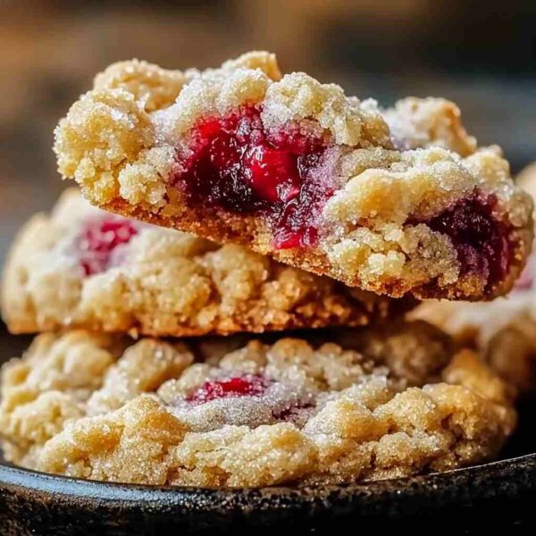 Buttery Raspberry Crumble Cookies